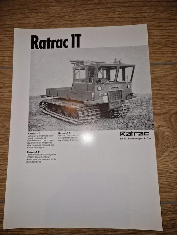Original Prospekt Ratrac 1T Pistenfahrzeug, sehr selten (Gebraucht) in ...