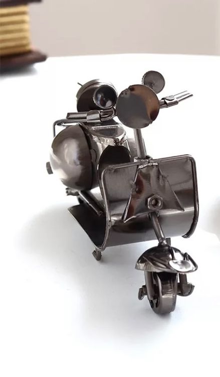 Vespa Handmade Silber Motorrad Modell Motorrad Prop Retro M (Neu und ...