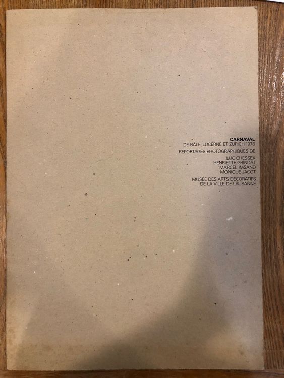 Foto-Reportage Fasnacht 1976, HG: musée des arts Lausanne | Kaufen auf Ricardo