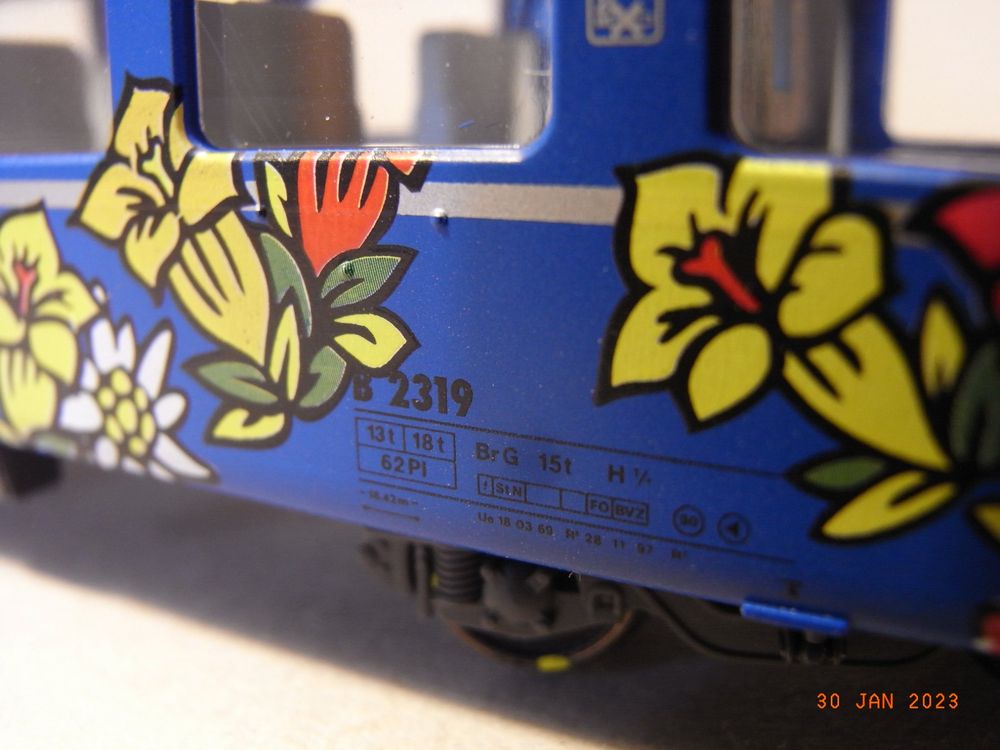 1 voiture Bemo HOm RhB B 2319 Arosa Express (Neu (gemäss Beschreibung ...