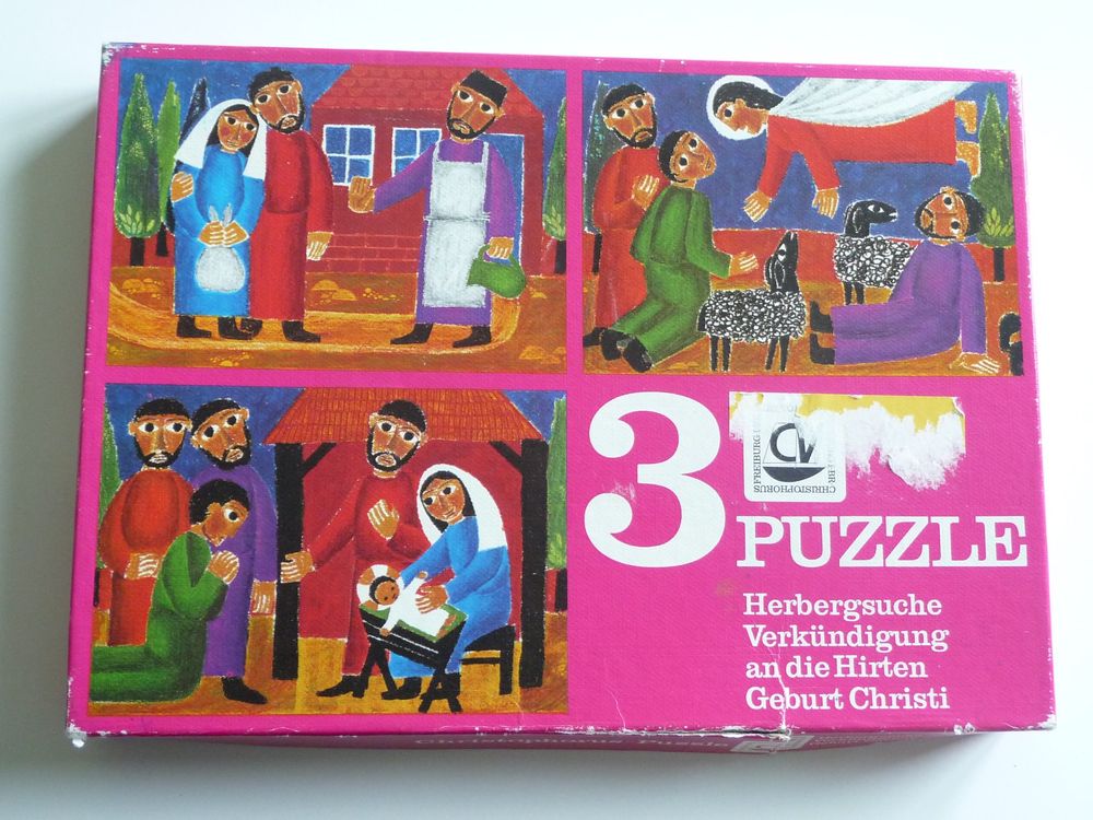 Puzzle antiker Art; 3 Christophorus Maria-Puzzles je 70 Teil (Gebraucht ...