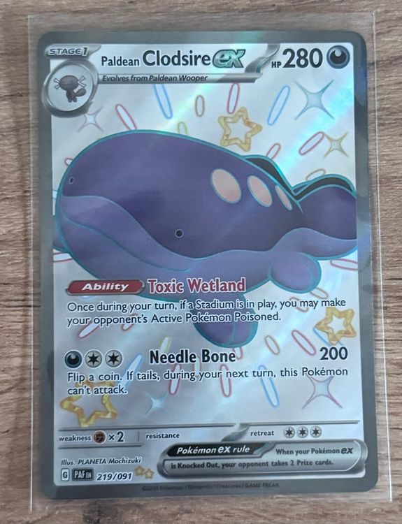Clodsire ex FULL ART Pokemon Paldean Fates PAF 219/091 (Neu (gemäss ...