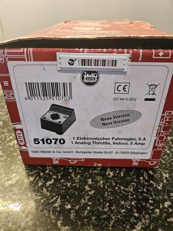 LGB (51070) Elektronischer Fahrregler, 5 A (Gebraucht) in Turbenthal für CHF 134 – mit Lieferung ...