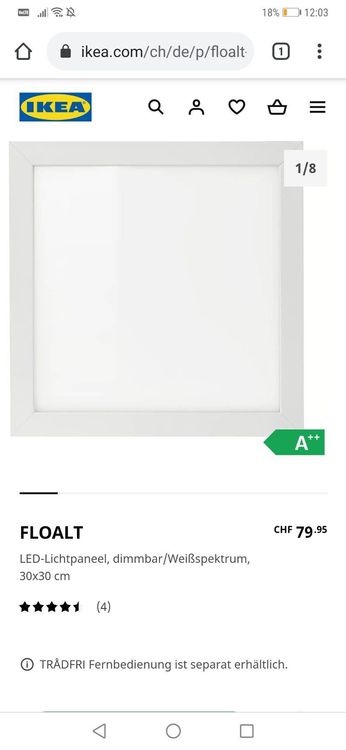 Floalt LED-Lichtpaneel IKEA 30x30cm | Kaufen auf Ricardo