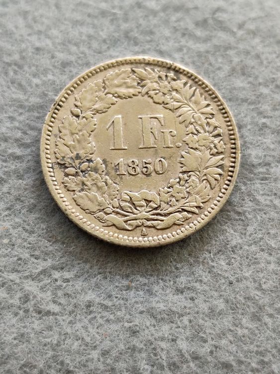 1fr.silber münze 1850 erster Jahrgang (Uralt) (Gebraucht) in minusio für CHF 165 – mit Lieferung ...