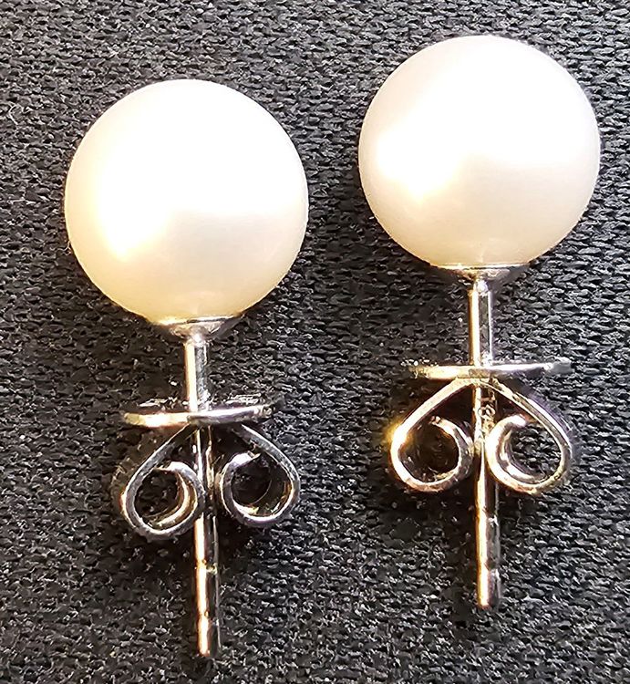Ohrenstecker 750er Weissgold mit Süsswasserperlen (Neu und ...