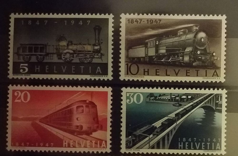 786) 1947 Satz Eisenbahn postfrisch Kt. 15.- (Neu (gemäss Beschreibung)) in Baden für CHF 2.5 ...