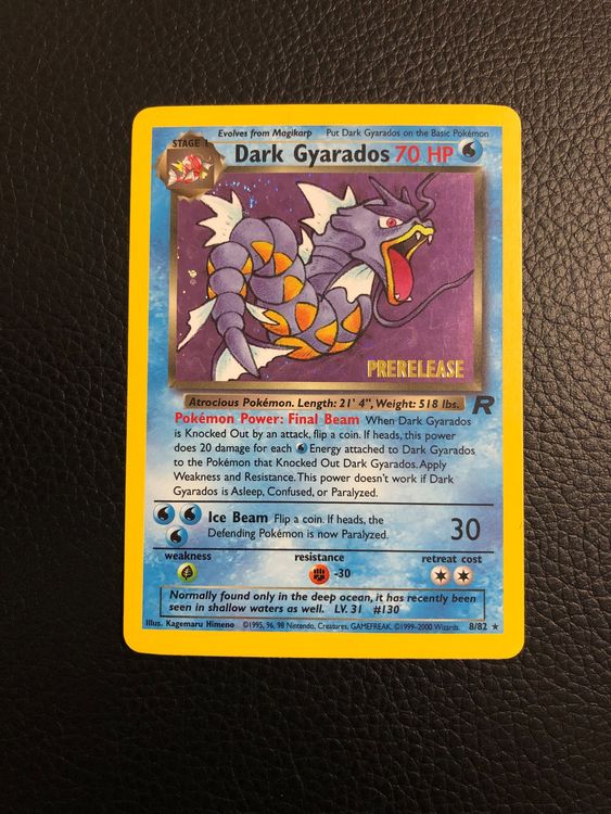 Team Rocket Dark Gyarados (prerelease) Holo 8/82 Ab 1 (Gebraucht) in Paradiso für CHF 25 – mit ...