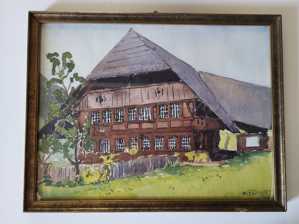 Gemälde Bild Bauernhaus Bauernhof Schweiz Aquarell (D'occasion) à Küsnacht ZH pour CHF 1 – avec ...