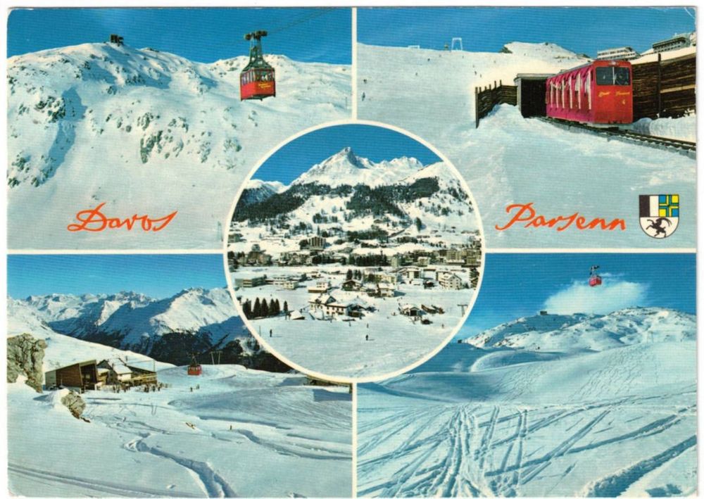 Davos - 5 Bild AK Parsenn (Gebraucht) in Binningen für CHF 1 – mit ...