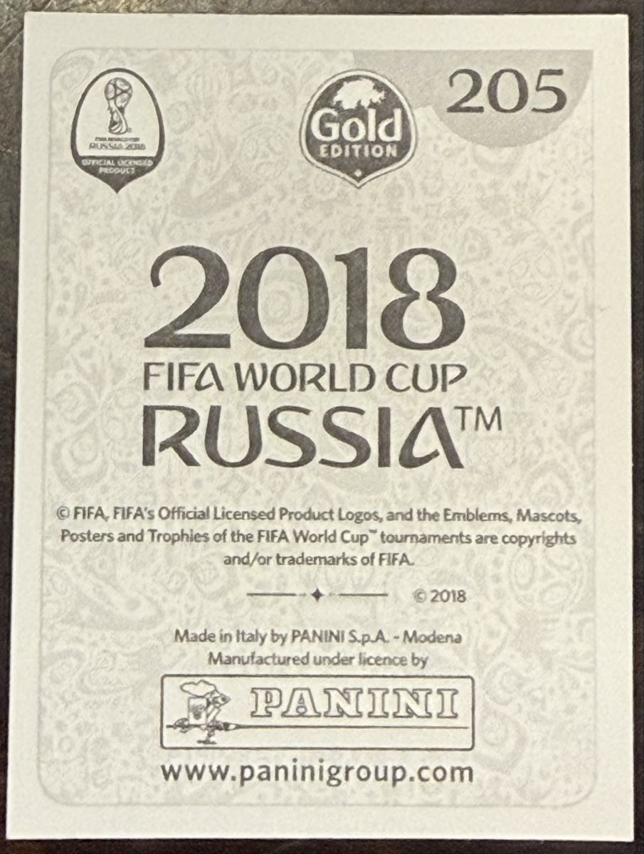 Autocollant Panini Paul Pogba, Gold Edition, Russie 2018 (Neu (gemäss ...