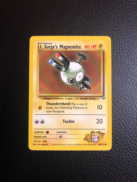 Gym Heroes Lt. Surge’s Magnemite 80/132 Ab 1 (D'occasion) à Paradiso pour CHF 1 – avec livraison ...