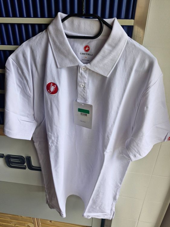 Neues Castelli Freizeit-Poloshirt, Herren, Gr. XL, weiss (Neu und ...