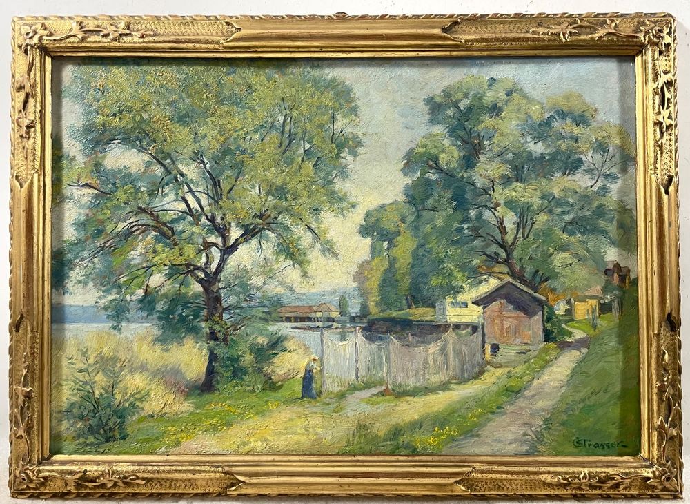 Conrad Strasser (1878-1954) Gemälde - Seelandschaft (Gebraucht) in Root ...