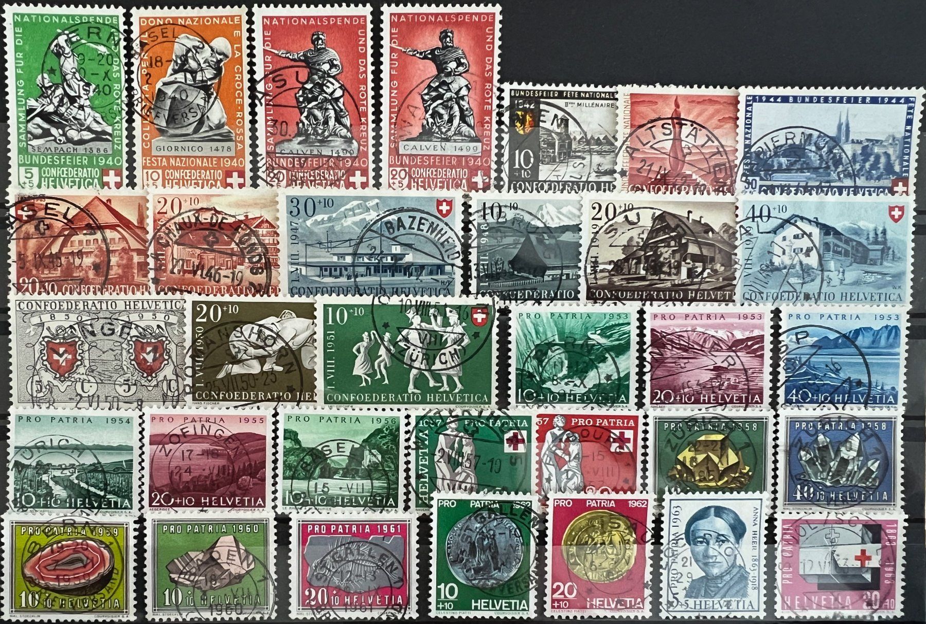 kleine Sammlung Pro Patria Voll-⦿ hoher SBK ab 0.50 (Gebraucht) in St. Gallen für CHF 0.5 – mit ...