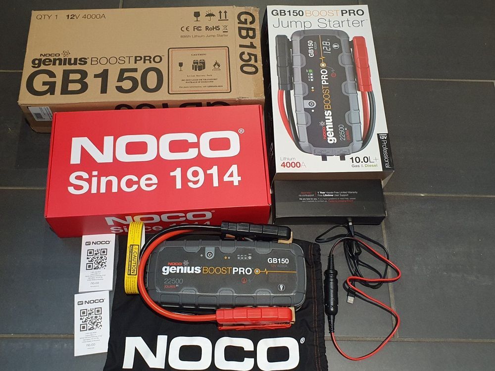 NOCO GENIUS BOOST PRO GB 150 BOOSTER 12V 4000A LITHIUM IONEN (Neu und ...