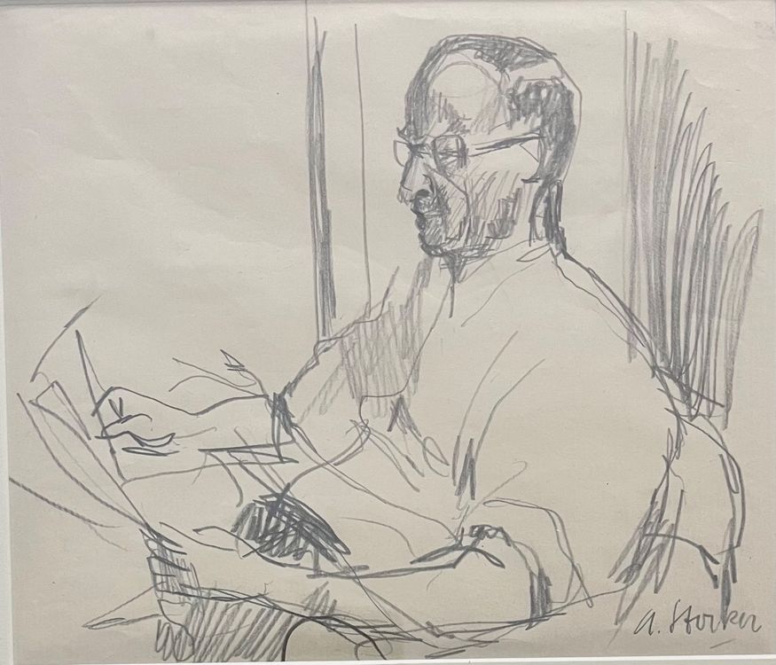 Alex Stocker (1926-1954) Zeichnung Handsigniert | Kaufen auf Ricardo