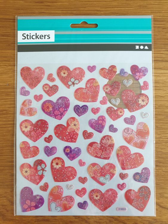 Glitzersticker Herzchen (218023) (Neu und originalverpackt) in ...