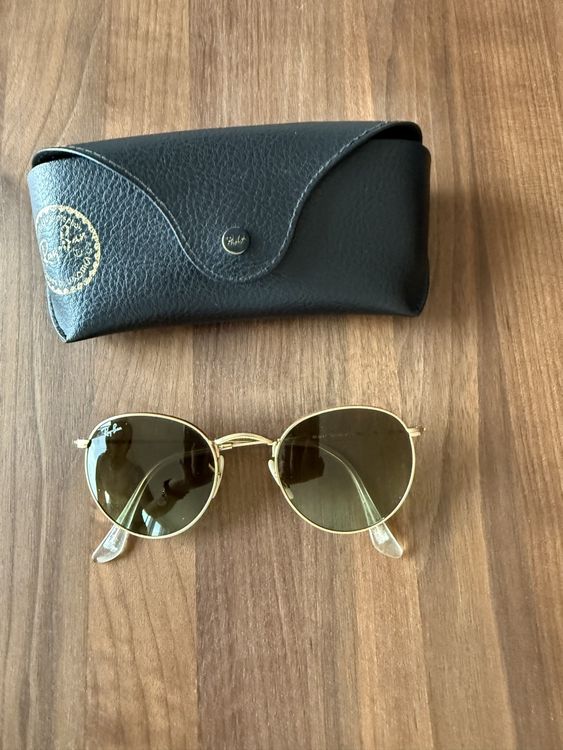 Ray-Ban RB3447 Round Metal Sonnenbrille Gold inkl. Etui | Kaufen auf ...