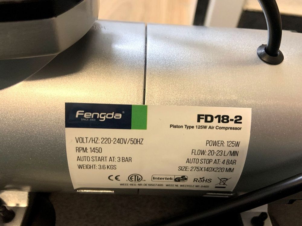 Mini Compresseur Fengda FD 18-2 + Aérographe Fengda FE-130K | Kaufen ...