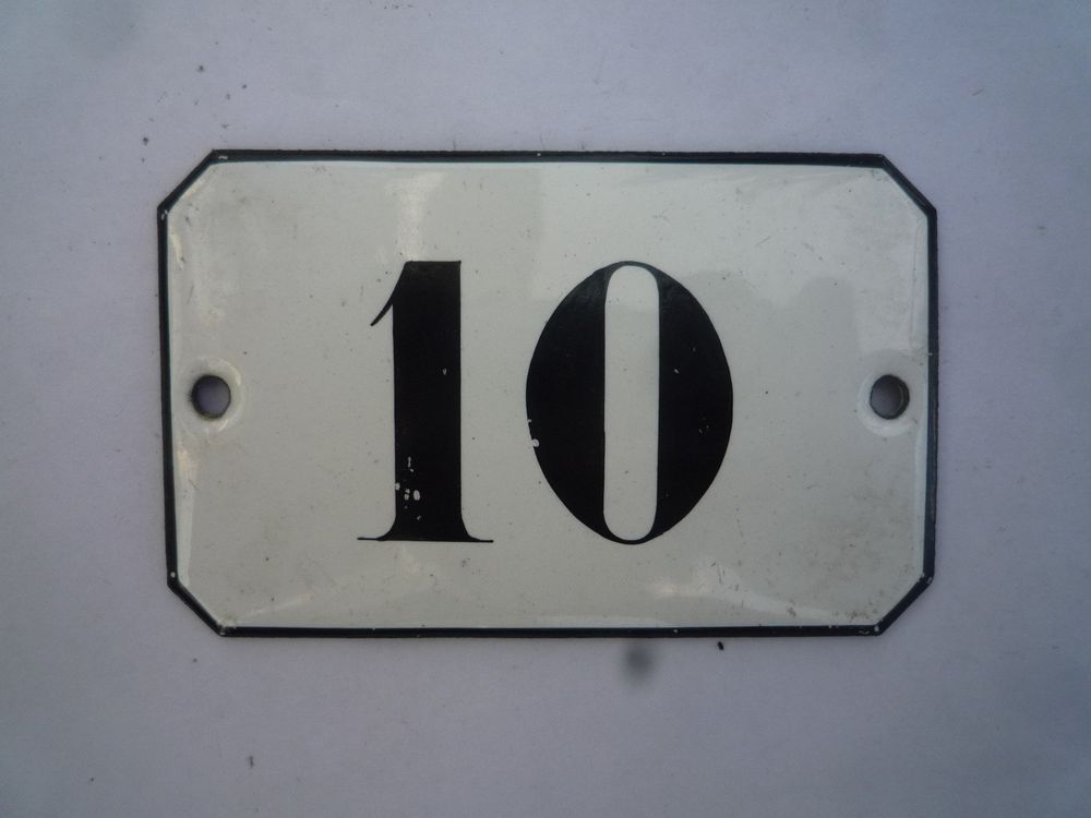 Altes Emailschild Nummer 10 | Kaufen auf Ricardo