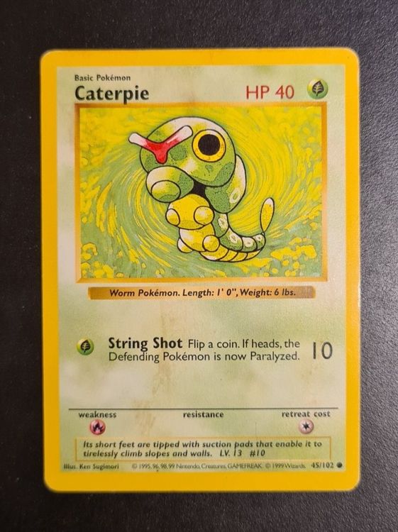 Caterpie/Raupy Shadowless 45/102 ab 1Fr. (Gebraucht) in Wigoltingen für ...