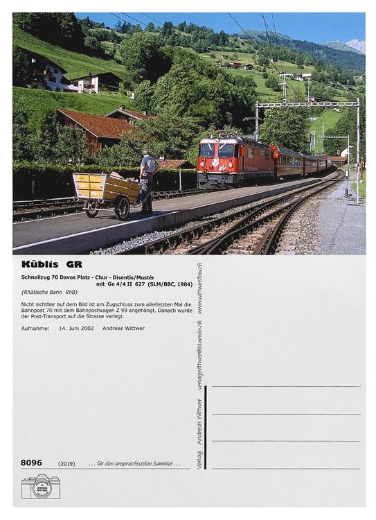 Küblis Prättigau Graubünden Ansichtskarte Bahn RhB Ge 4/4II (Neu (gemäss Beschreibung)) in Bern ...