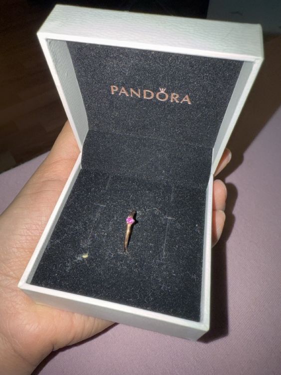 Pandora Ring in Roségold mit violettem Stein – Gr. 50 (Gebraucht) in ...
