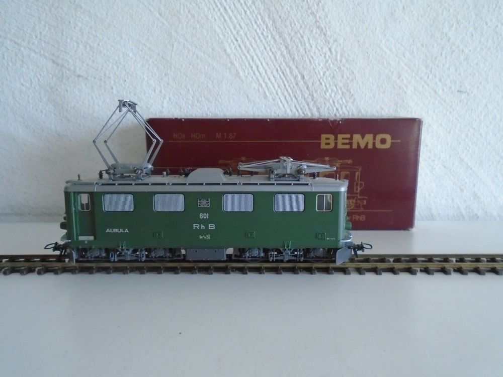 Bemo H0m: Ge 4/4 I Nr. 601 "Albula" grün der RhB, OVP (Gebraucht) in St.Gallen für CHF 86 – mit ...