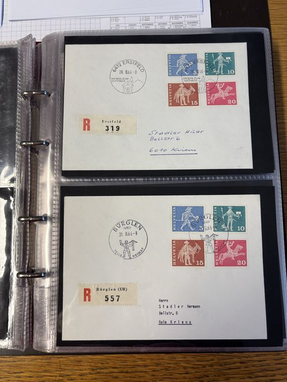 Album mit 70 FDC Sonderbelege Schweiz (Gebraucht) in Murgenthal für CHF 5 – mit Lieferung auf ...