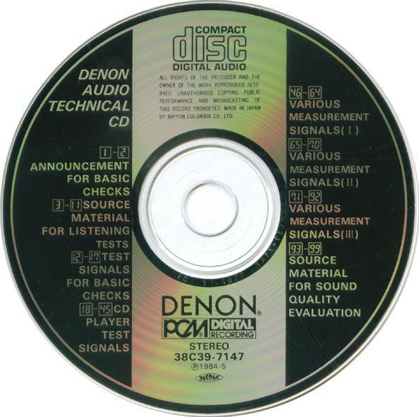 Denon Audio Technical CD (Test-CD) D7 (Japan-Pressing) (Gebraucht) in ...