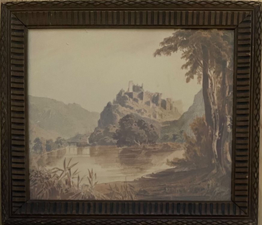 Antike Landschafts Aquarell | Kaufen auf Ricardo