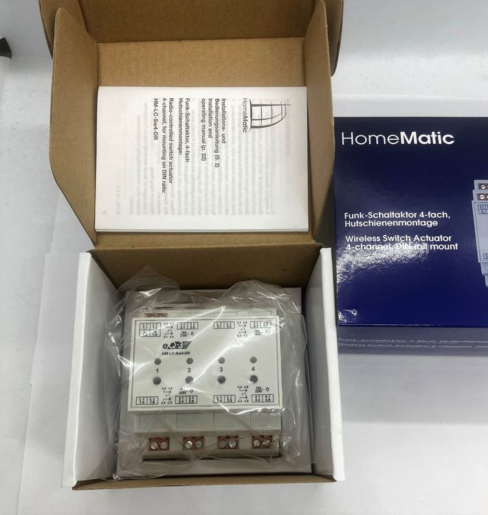 Homematic Funk-Schaltaktor, 4fach, Hutschiene | Kaufen auf Ricardo