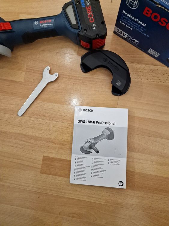 Bosch Professional GWS 18V-8 inkl. 5.5Ah Pro Core Akku (Neu (gemäss ...