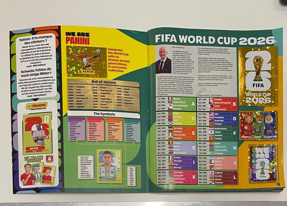 Komplettes «Andy Arbeit» Panini-Album WM 2026 (Radio TOP) (Gebraucht ...