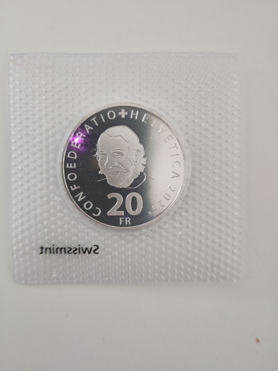 Schweizer 20 Franken Silbermünze Jean Tinguely (Neu und originalverpackt) in Galgenen für CHF 40 ...