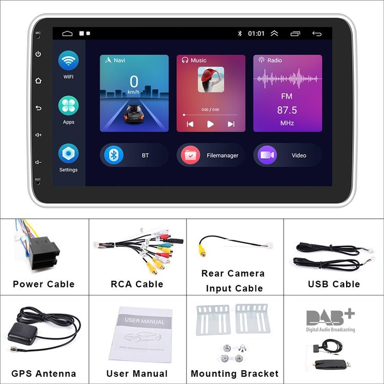 1 DIN Autoradio DAB Carplay 10 Zoll 32GB 2GB Fortwo Ducato (Neu und originalverpackt) in Chiasso ...