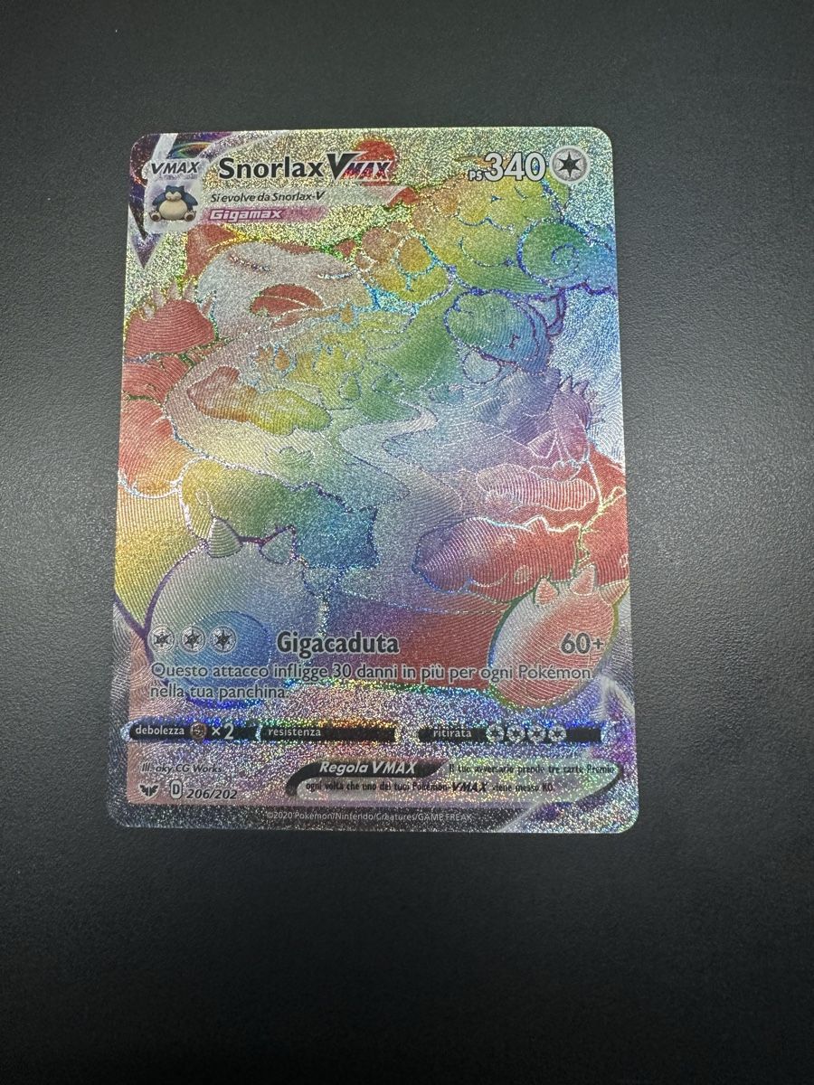 Snorlax Vmax Rainbow rare ITA grading worth (Neu (gemäss Beschreibung ...