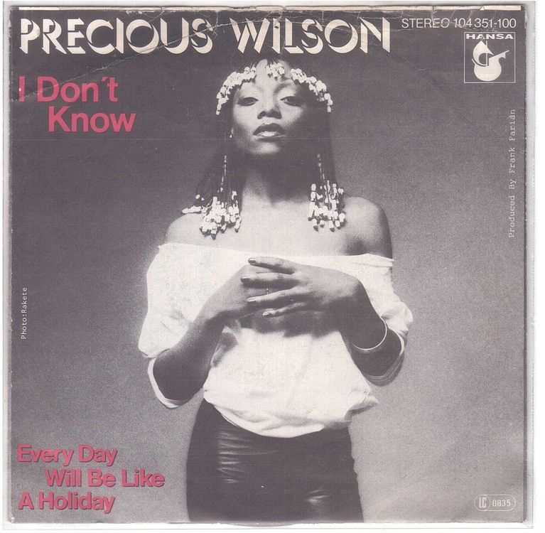 Single7 PRECIOUS WILSON - i don't know | Kaufen auf Ricardo