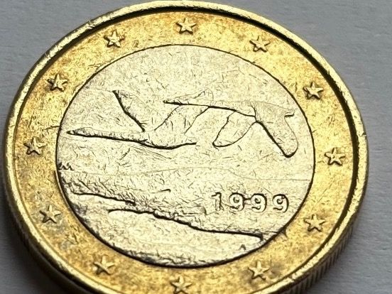 1 Euro Finnland 1999 fligende Schwäne seltene Eurostück (Gebraucht) in ...