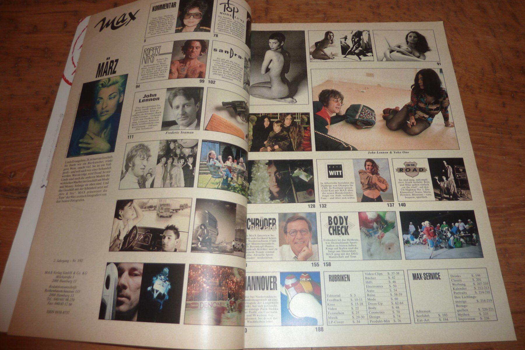 Max, Magazin, Top Models, Fotos, John Lennon, 1992 (Gebraucht) in ...