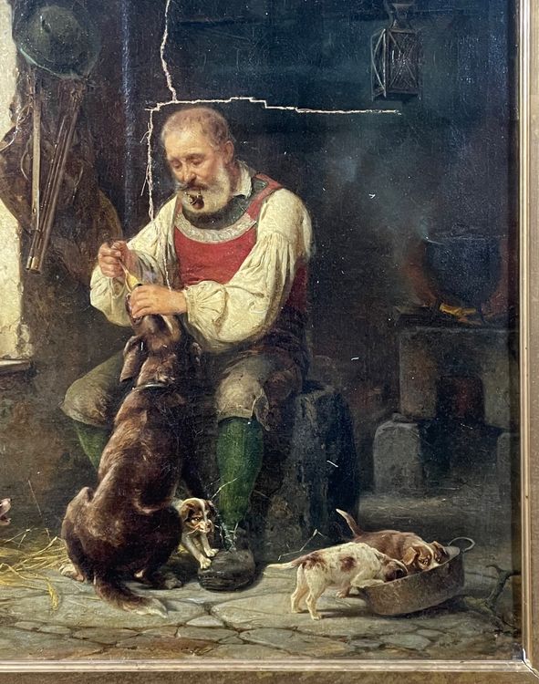 Karl Joseph Litschaur (1830-1871) grosses Gemälde (Gebraucht) in Root ...