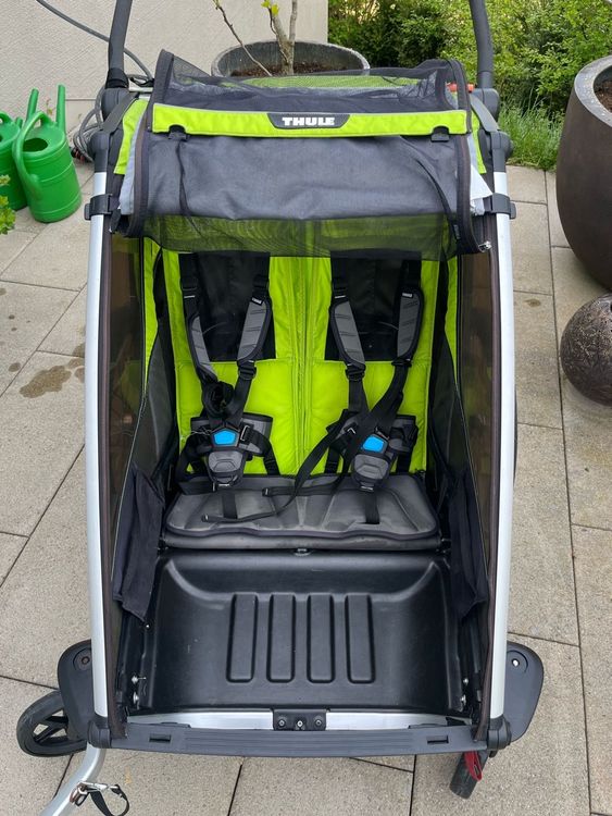 THULE Veloanhänger Chariot CAB 2 grün/schwarz (Gebraucht) in Baden für ...