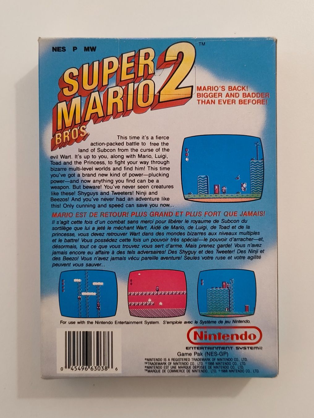 NINTENDO NES SUPER MARIO BROS 2 FRA CIB (Gebraucht) in Monthey für CHF ...