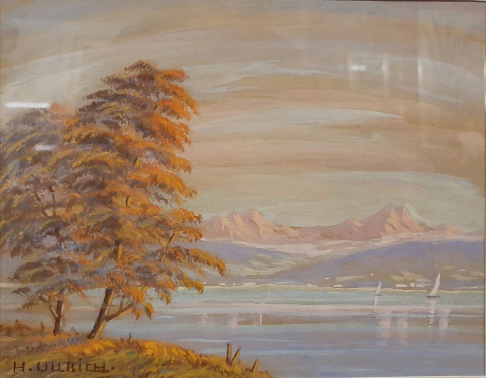 Seelandschaft mit Bergkette – H. ULLRICH (XX) | Kaufen auf Ricardo