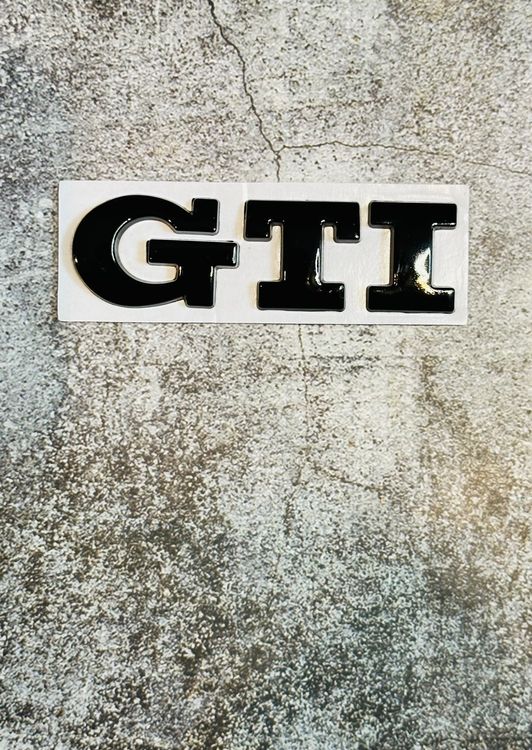 VW GTI Emblem Schriftzug Logo aus Metall NEU Schwarz Glanz | Kaufen auf ...