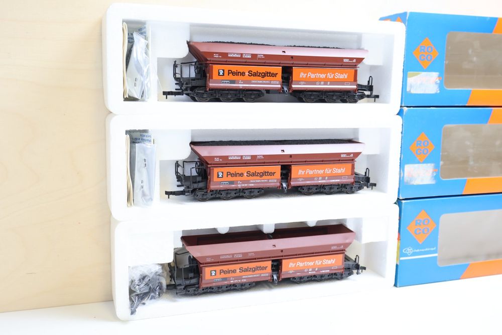 ROCO 3 x grosse Schotterwagen 6-Achser H0 46250 (Gebraucht) in ...