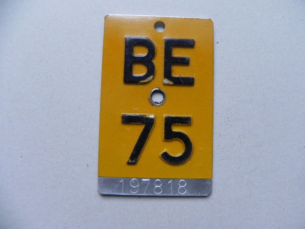 Mofanummer Mofa Nummer BE 75 Bern 1975 Töffli Geschenk (Gebraucht) in ...