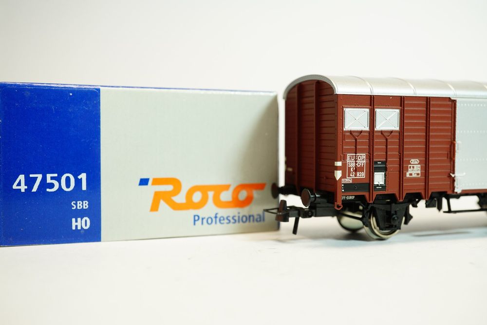 2ß Roco 47501 SBB Güterwagen K3 braun | Kaufen auf Ricardo