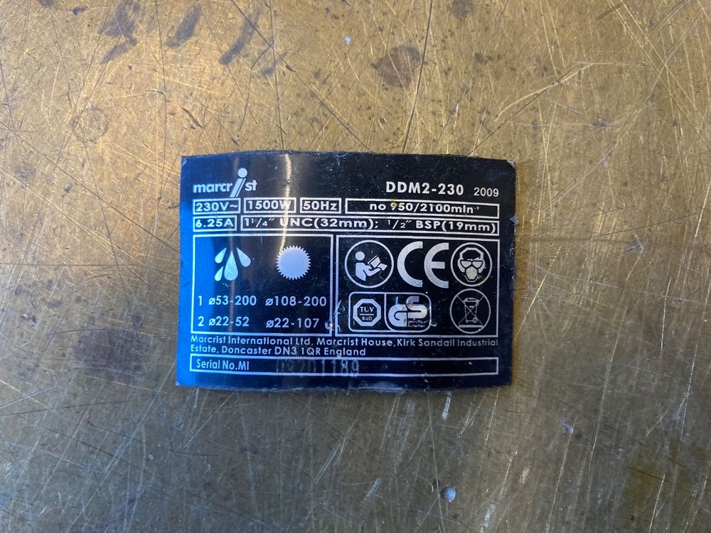 Marcist DDM2-230 Kernbohrmaschine (Gebraucht) in Auswil für CHF 200 ...